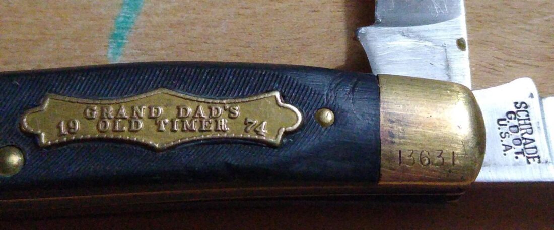 Vintage Schrade USA Grand Dad's 1974 Old Timer LTD Folding Pocket Knife ...