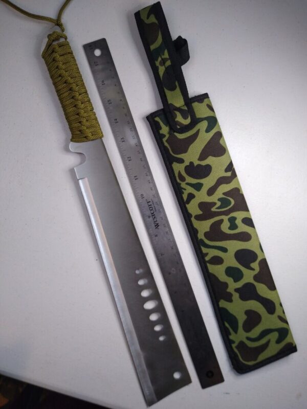 Competition Chopper/Machete 20″ Stainless Steel Fixed Blade Knife with ...