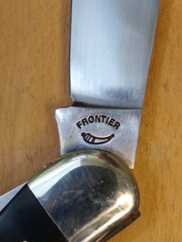 Vintage Imperial Frontier 4624 Large 9.50 in. 2 blade Trapper W/Leather ...
